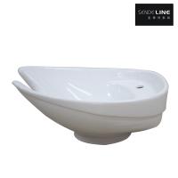 China Ceramic Shampoo Hair Salon Chair Parts white Color 510X600×230mm for sale
