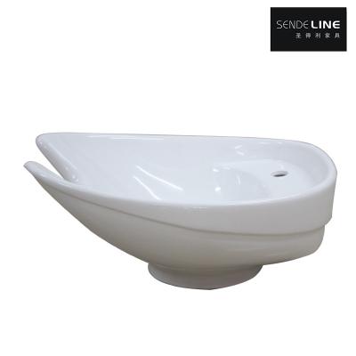 China Ceramic Shampoo Hair Salon Chair Parts white Color 510X600×230mm for sale