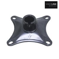 China 123X123mm Barber Chair Base Program Oil Pump Tray Turntable And Black Color for sale