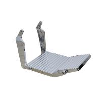 China Aluminum Alloy barber chair footrest Electroplated Color Titanium Plated Gold Foot Tread Trim Hair Chair Accessories for sale