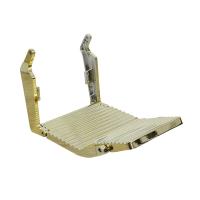 China Aluminum Alloy barber chair footrest Electroplated Color Titanium Plated Gold Foot Tread Trim Hair Chair Accessories for sale