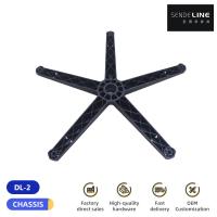 China Black Nylon  Office Chair Swivel  Base with Lumbar Support and Casters for sale