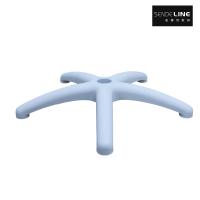 China Office chair accessories white Plastic 800KG test Office Chair Swivel Base with Lumbar Support and Casters for sale