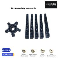 China New Disassembly Passed Bifma Test Black Nylon Swivel Chair With Removable Foot And Casters for sale