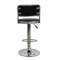 China Swivel Electroplated Leather Bar Stool Accessories Modern Chair With Circular Base For Beauty Salons for sale