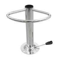 China Swivel Lift Chair Bar Stool Accessories Custom Color Chrome Plating Modern Iron Pipe Metal Bar Chair Foot for sale