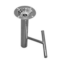 China Adjustable Swivel Bar Chair Accessories Custom Color Chrome Plating 380mm Height Bar Chair Footboard for sale