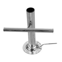 China Adjustable Swivel Bar Chair Accessories Custom Color Chrome Plating 380mm Height Bar Chair Footboard for sale