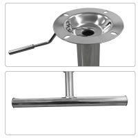China Adjustable Swivel Bar Chair Accessories Custom Color Chrome Plating 380mm Height Bar Chair Footboard for sale