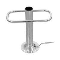 China Chrome Plated Swivel Bar Chair Accessories 390mm High Iron Pipe Metal Fittings For Bar Stools for sale