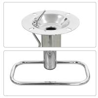 China Chrome Plated Swivel Bar Chair Accessories 390mm High Iron Pipe Metal Fittings For Bar Stools for sale
