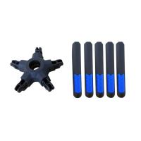 China Disassembly Foot Black Office Chair Base Height Adjustment 90mm Heavy Duty Nylon for sale