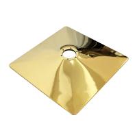 China Gold Plated Titanium Square 500×500mm Barber Chair Base With Oil Pump Height Adjustment for sale