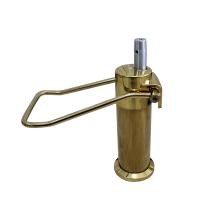 China 200Kg Stress Resistant Golden Barber Chair Base For Salon Distance 151mm for sale