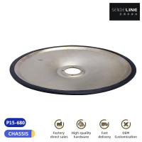 China Gold Iron Plate Barber Chair Base 7.5kg Weight 1.4mm Wall For Salon Beauty Chair for sale