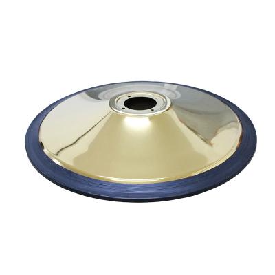China Gold Iron Plate Barber Chair Base 7.5kg Weight 1.4mm Wall For Salon Beauty Chair for sale