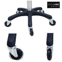 China Black Bar Stool Seat Cushion Diameter 38.5cm Adjustable Gas Rod 200 Stroke PU Chair for sale