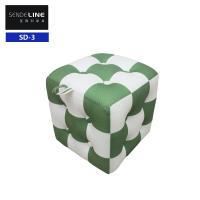 China Colorful Lattice Fabric Sponge Minor Chair Household Commercial PU Small Stool for sale
