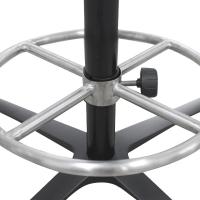 China Modern Metal Bar Stool Accessories With Spray Black Color Stylish Square Plate And 400mm Bar Ring for sale