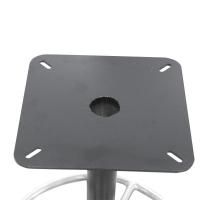 China Modern Metal Bar Stool Accessories With Spray Black Color Stylish Square Plate And 400mm Bar Ring for sale