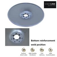 China Strengthened Chrome Barber Chair Base Plate With 70mm Center Hole 2.0mm Wall Thickness520/550mm Diameter for sale