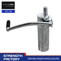 China Professional Barber Chair Base With Chrome Plating Surface Treatment Single Arm 150 Trips Lift Oil Pump for sale