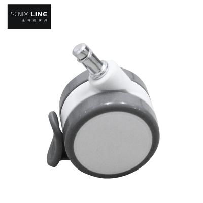 China 65mm PVC Band Brake Office Chair Caster With High Load Capacity And Smooth Rolling for sale