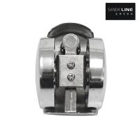 China 2 Inch Alloy Polished Office Chair Casters Medical Cart Wheel Replacement for sale
