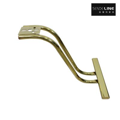 China Wholesale Styling And Hairdressing Chair Accessories Titanium Gold Footrests Foot Pads Foot Stands for sale