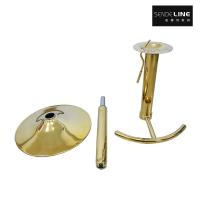China Wholesale Bar Chair Accessories Titanium Gold Round Bar Chair Footrests Base Bar Chair One-piece Footrests for sale