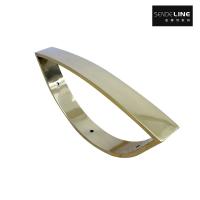 China Titanium Gold Beauty Salon Chair Stainless Steel Handrail Barber Chair Base High Performance And Durability for sale