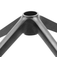 China Office Ergonomic Aluminum Alloy Office Chair Metal Base 38mm Air Spring With Center Hole 670mm Diameter for sale