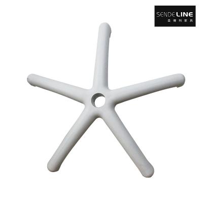China Office Chair Swivel Base Nylon Five-star Chair Legs White / Black PP Plastic Five-prong Base for sale