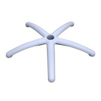 China 75mm Ergonomically Adjustable Office Chair Base With Diameter Of 600mm And 5-star White Aluminum Alloy Legs for sale