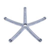 China 75mm Ergonomically Adjustable Office Chair Base With Diameter Of 600mm And 5-star White Aluminum Alloy Legs for sale