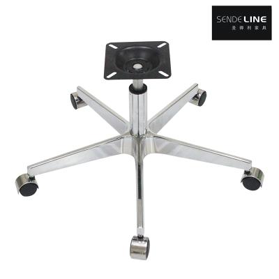 China Aluminum alloy five-star chair base, with rotating function and polished/chrome-plated for sale