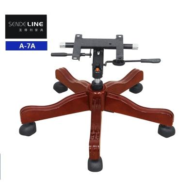 China Office Boss Swivel Chair Wood Base Big Class Chair Five Star Foot Base for sale