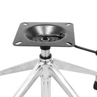 China Aluminum alloy 4-star chair legs, polished color rotating and lifting office chair base for sale