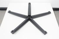 China 65mm high disassemblable office chair base is made of iron welded into shape, with 700n diameter black five-star feet for sale