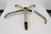 China 2.55 kilograms of iron welded office swivel chair base, 700/640mm gold-plated 5-star feet for disassembly and assembly for sale