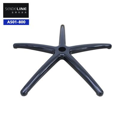 China High-quality 800mm diameter aluminum office chair base, bright black 5-star chair legs for sale