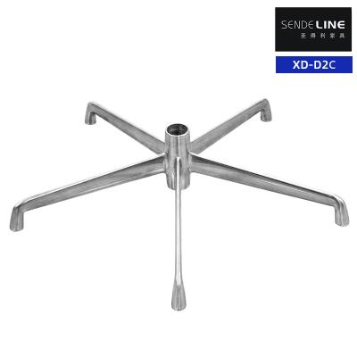 China Unique polished aluminum alloy one-piece die-casting office chair base, 660 diameter 5-star chair legs for sale