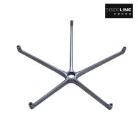 China The 178-millimeter high aluminum alloy ergonomic adjustable office chair is designed with a black 5-star office chair base for sale