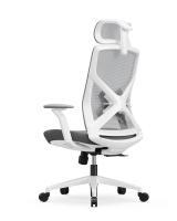 China Breathable Mesh Fabric Office Swivel Chair White Colors Can Be Customized Comfortable Ergonomic Adjustable Height Desk Chair for Workspaces for sale