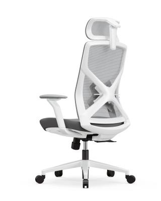 China Breathable Mesh Fabric Office Swivel Chair White Colors Can Be Customized Comfortable Ergonomic Adjustable Height Desk Chair for Workspaces for sale