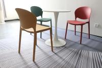 China Easy To Clean Modern Plastic Chair Dining Chair Ideal For Office Cafeteria And Home Lightweight Durable Comfortable Design for sale