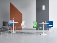 China Durable Modern Plastic Chair Stylish Dining Chair for Commercial Restaurants Cafes and Office Spaces for sale