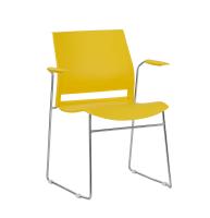China Armrest Yes Modern Plastic Chair Stylish Comfortable For Office Conference Room Waiting Area Seating Solutions for sale