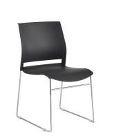 China Rubber Shell Weight 191kg Modern Plastic Chair Featuring Solid Steel Bar Base Stand Lightweight Stackable Seating for Event Venues for sale