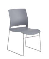 China Rubber Shell Weight 191kg Modern Plastic Chair Featuring Solid Steel Bar Base Stand Lightweight Stackable Seating for Event Venues for sale
